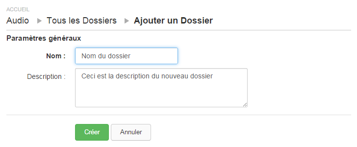Organisez vos fichiers Audio en dossiers